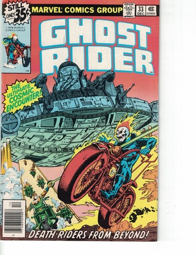 GHOST RIDER DEATH RIDERS FROM BEYOND #33 DEC 1978 VARIANT MARVEL COMICS ...