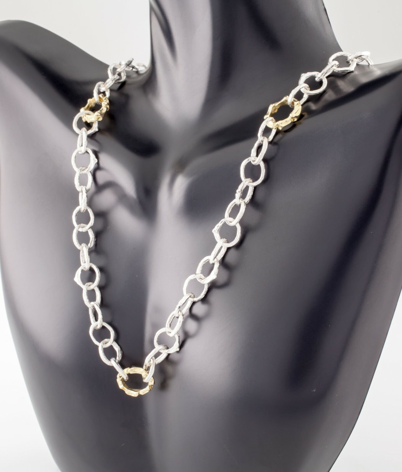 K. Brunini Sterling Silver and 18k Gold Twig Loop Chain Necklace 23" | eBay