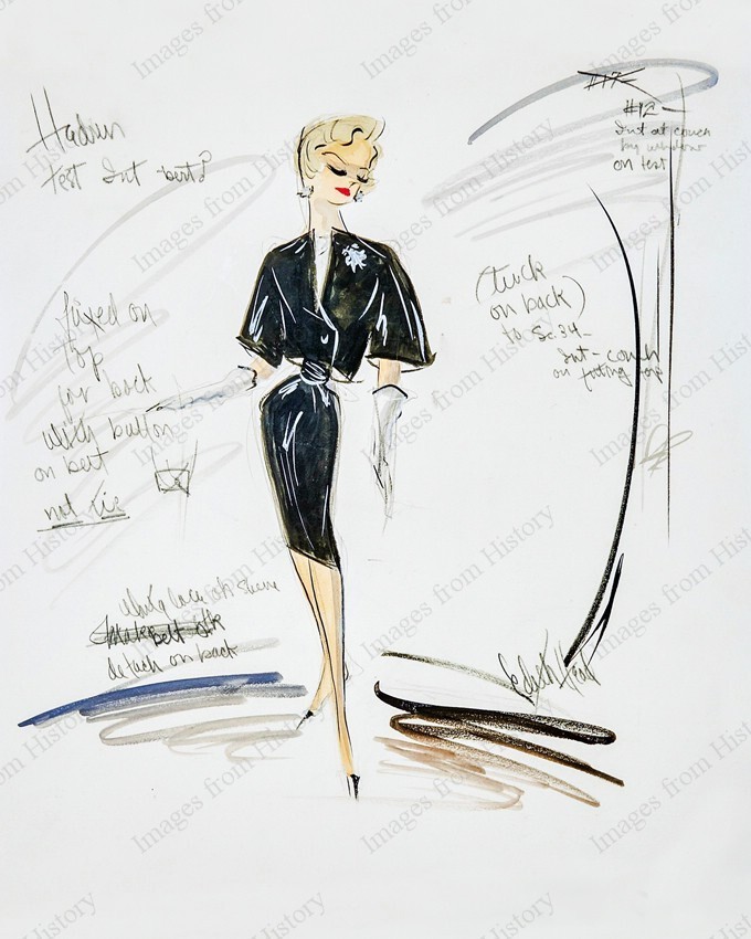 8x10 Print Tippi Hedren Edith Head Costume Sketch The Birds 1963 #TAEA ...
