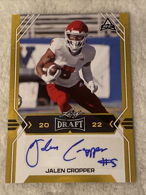 2022 Leaf Draft Autograph Auto #BA-JC1 Jalen Cropper Rookie Auto Gold ...