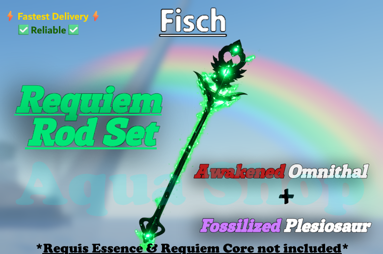 🟢🔥FISCH] Requiem Rod Set [Fossilized Plesiosaur & Awakened Omnithal ...
