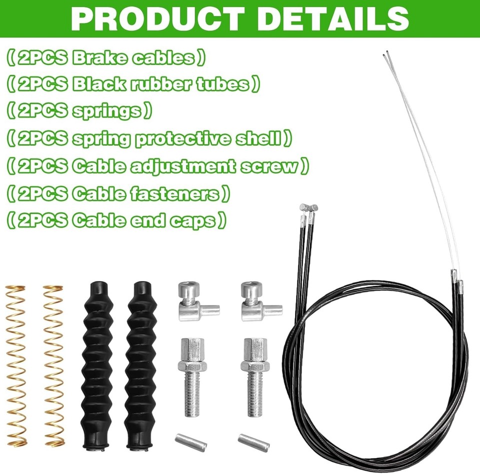 14Pcs Brake Cable Parts for Walkers Replace, Drive Rollator Replacement ...