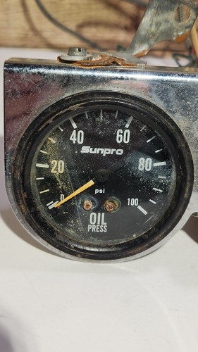 Sunpro Super Tach II Oil Water Temp Triple Gauge Set Black Chrome ...