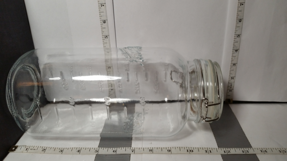 Mason Craft & More Americana Vintage Style 101oz 3.0L Clear Jar Locking ...