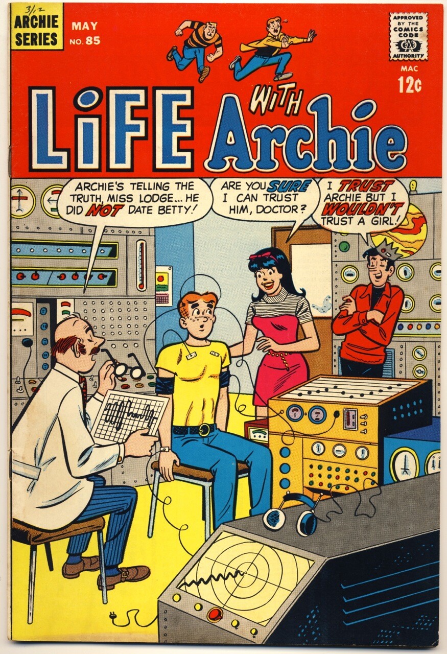 LIFE WITH ARCHIE #85 1969 VF "Squeeze Play" LIE DETECTOR COVER | eBay
