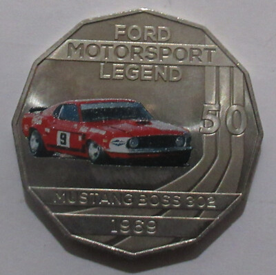 Australia 2018 Ford High Octane 1969 Mustang Boss 302 50 cent Coin | eBay