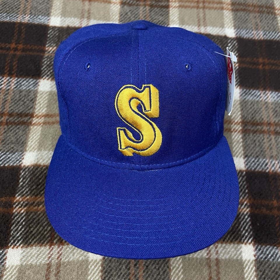 Vintage Seattle Mariners New Era Pro Model Fitted Hat 7 1/2 Wool ...