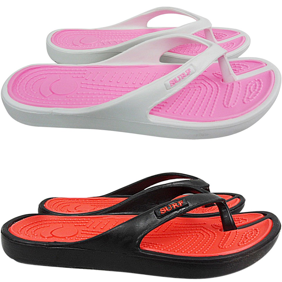 Surf Eva Womens Casual Toe Post Flip Flops Summer Beach Sandals ...
