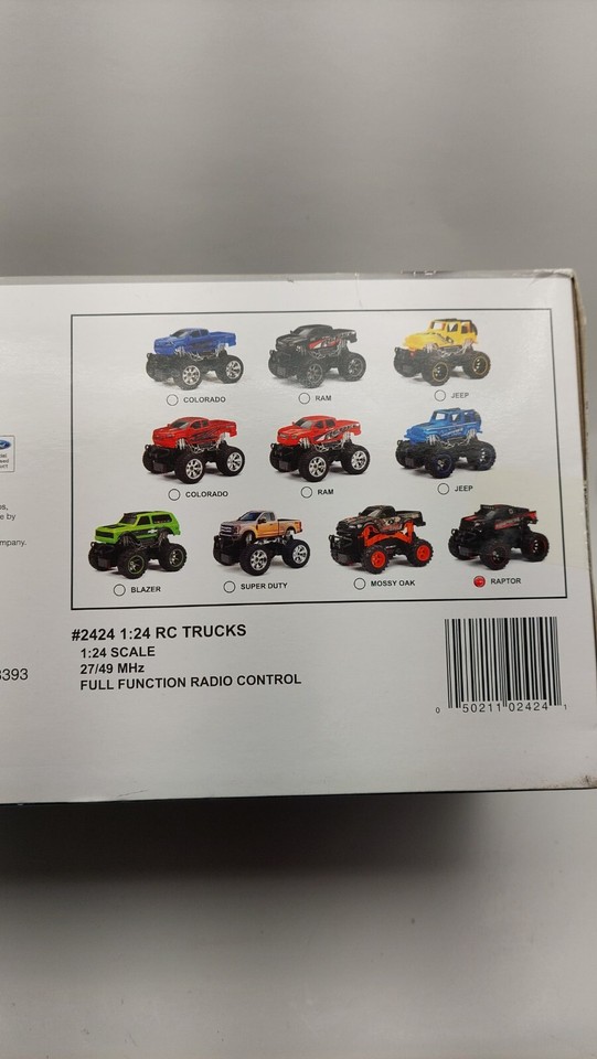 New Bright RC 1:24 Radio Control Ford Raptor Truck 2WD, 2.4 GHz 12.8v ...