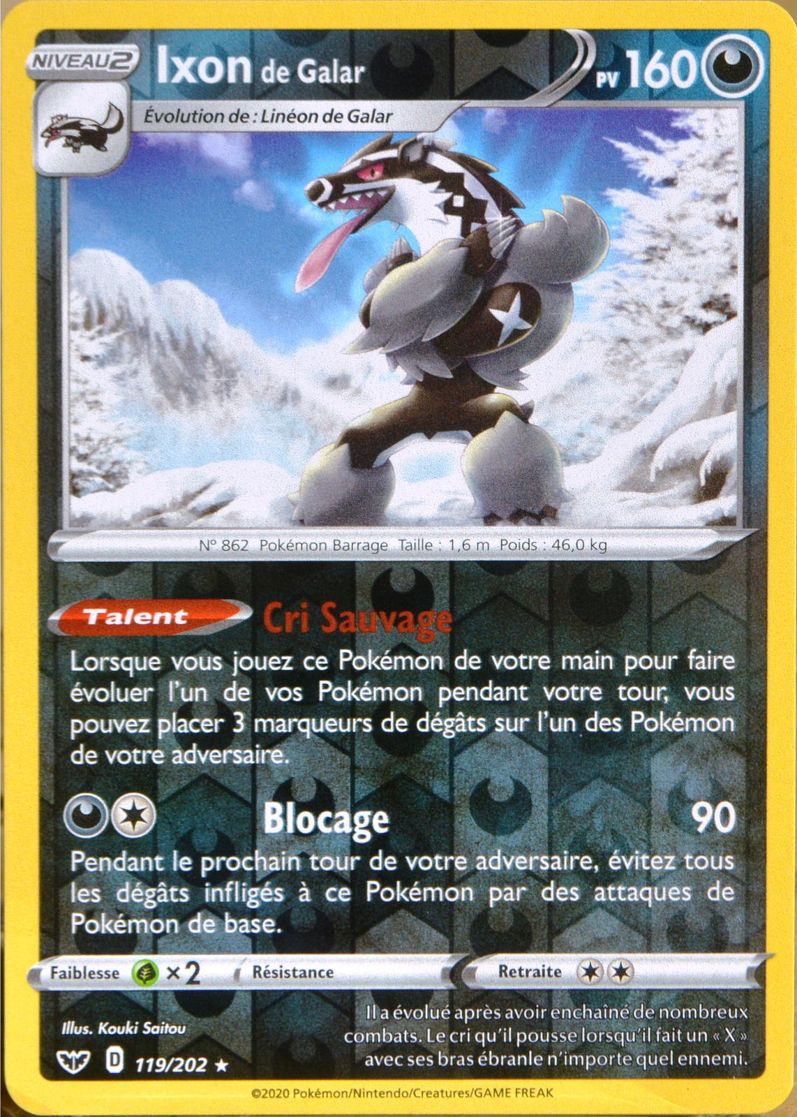 carte Pokémon 119/202 Ixon de Galar - Reverse EB01 - Epée et Bouclier 1 ...