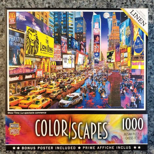 NEW MasterPieces Colorscapes SHOW TIME 1000 piece puzzle Broadway New ...