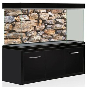 Fish Tank Background Poster HD Rock Stones Aquarium Wall Sticker All ...