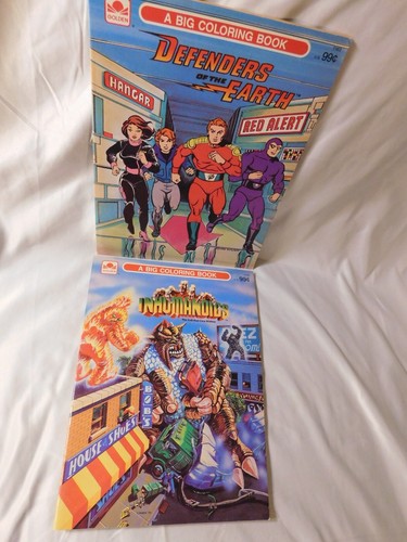 INHUMANOIDS AND DEFENDERS OF THE EARTH COLORING BOOKS 1986 UNUSED ...