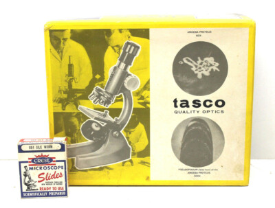 Tasco Microscope Kit #970-5 Zoom Scout 750 Power Nice Vintage Case ...