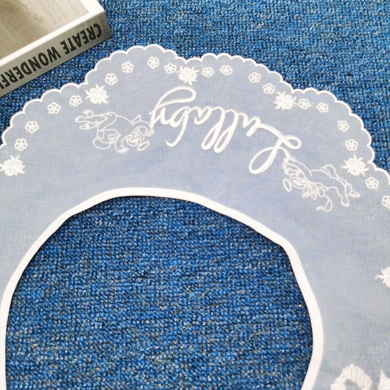 Women Angel Letters Embroidery False Collar Shawl Scalloped Floral Lace ...