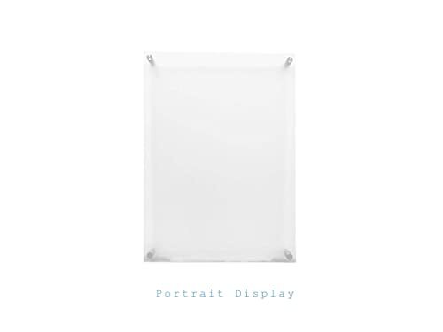 Floating Acrylic Picture Frame With Chrome Standoff Double Panel Wall ...