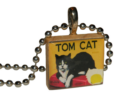 Vintage Tom Cat Brand Fruit Crate Label Scrabble Tile Necklace | eBay
