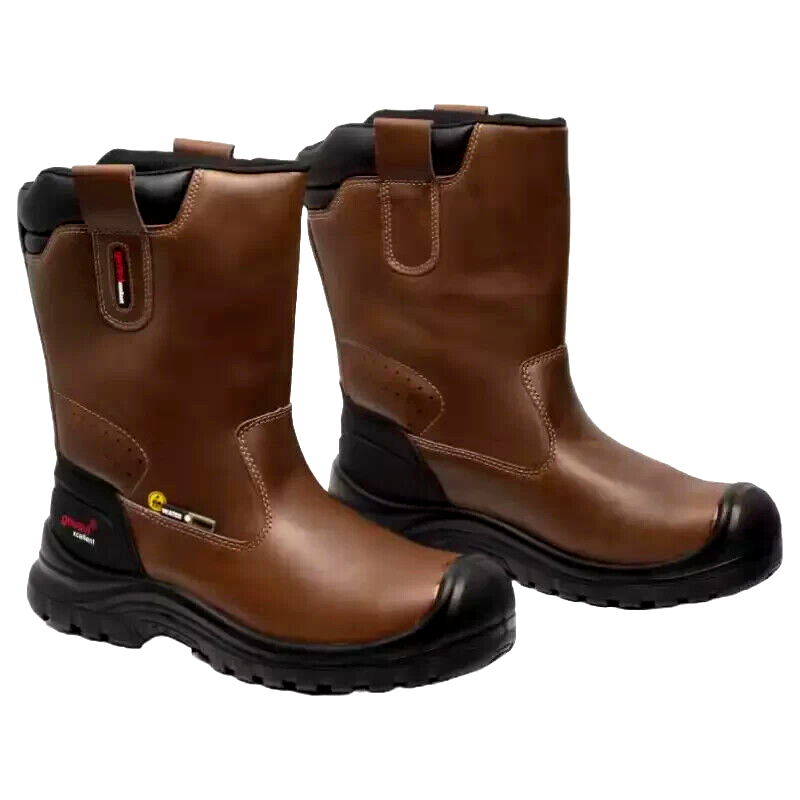 Mens Waterproof S3 Composite toe Safety Rigger Lightweight Leather Work ...