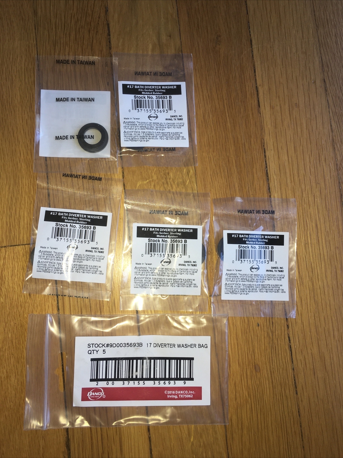 Danco 35693B Rubber #17 Diverter Washer 15/16 O.D. x 9/16 I.D. in ...