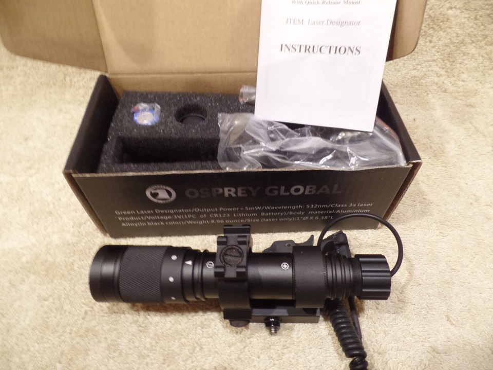Osprey Global Green Laser Designator *Attach/Detach From Standard Size ...