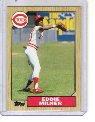 1987 Topps - #253 Eddie Milner Cincinnati Reds baseball card | eBay