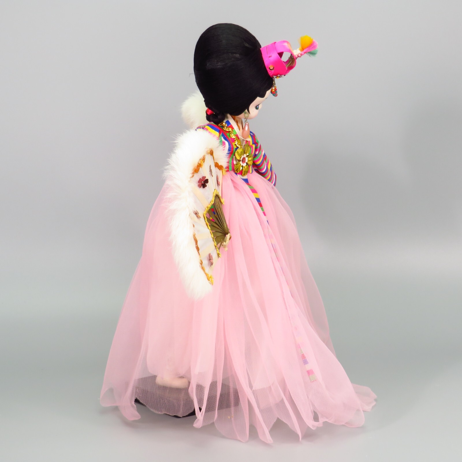 Vintage Big Eye Doll Geisha Fan Dancer Japan Bradley Stockinette Cloth ...