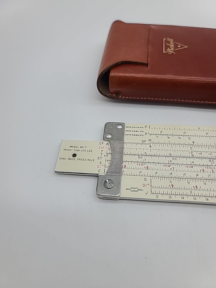 1959 Pickett Model N4-T Slide Rule Vector-Type Log Dual Base Speed Rule ...
