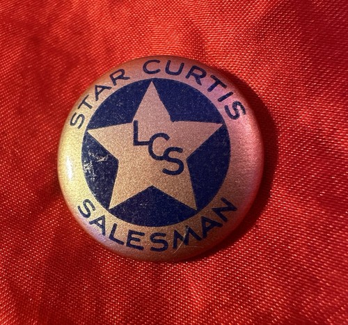 Vintage Star Curtis LCS Salesman Button Pin AV5F | eBay