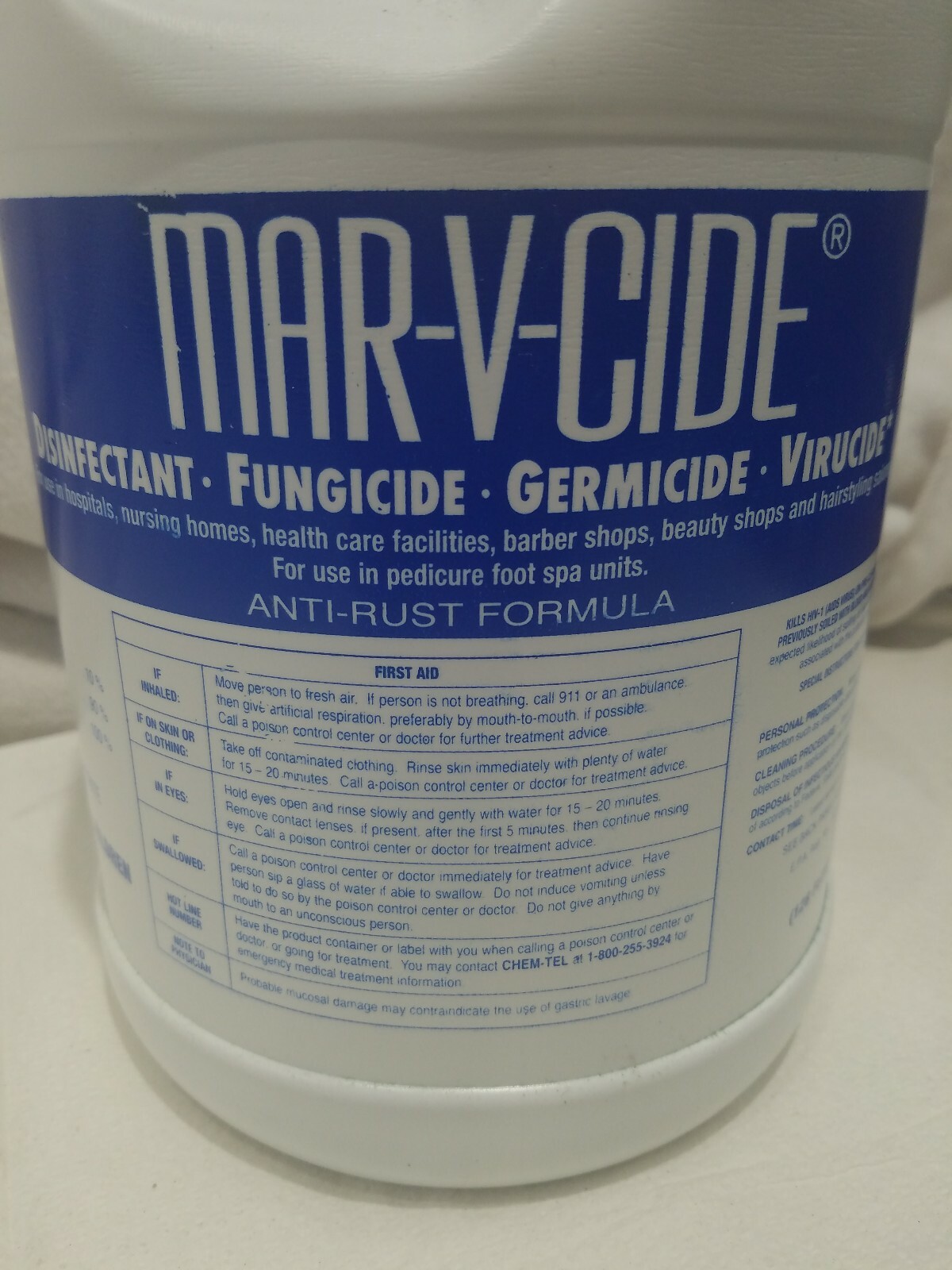 William Marvy Mar V Cide Disinfectant-128 oz. (LOT OF 4 GALLON JUGS) | eBay