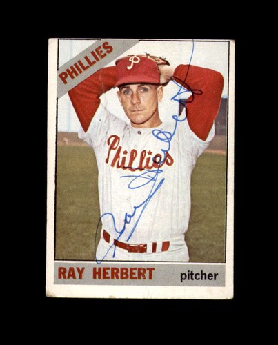 Ray Herbert Hand Signed 1966 Topps Philadelphia Phillies Autographed | eBay