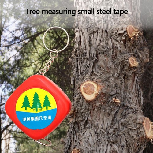 Retractable Steel Tape Measure Keyring Tape Measure 2M Tree Measuring ...