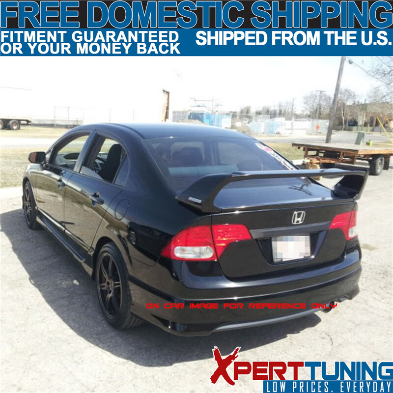Fits 06-11 Honda Civic 4Dr Mugen Trunk Spoiler Painted #B537M Atomic ...