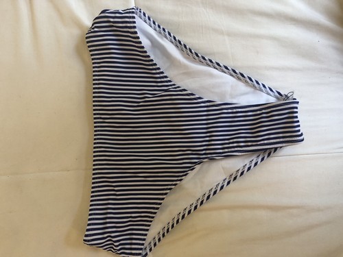 Bikini Bottoms Size MEDIUM Blue/White Stripped | eBay