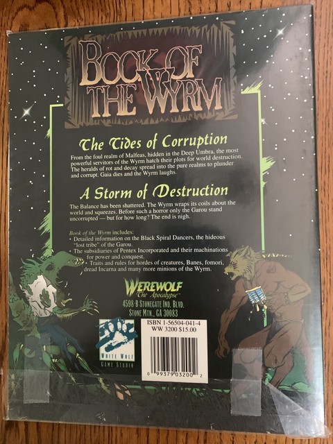 Book of The Wyrm Werewolf The Apocalypse White Wolf RPG Ww3200 for sale ...