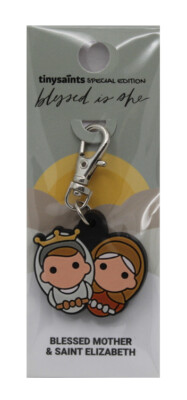 Tiny Saints Blessed Mother & Saint Elizabeth CHARM NEW Lanyard Backpack ...