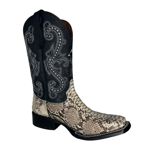 Circle G By Corral Men's Natural Black Python Square Toe Boots L5684 | eBay