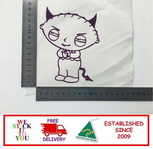 STEWIE DEVIL BUMPER STICKER,VINYL DECAL, LAPTOP STICKER, WINDOW ...