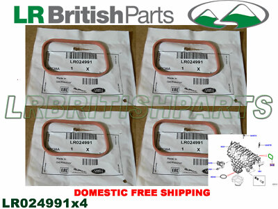 GENUINE LAND ROVER INTAKE MANIFOLD GASKET 2.0L 16V PETROL SET OF 4 ...