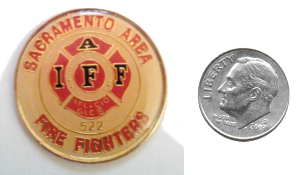 Fire Pins Fire Department Pins Sacramento, CA Firefighters IFF Vintage ...
