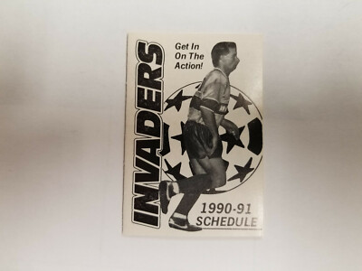 Canton Invaders 1990/91 NPSL Indoor Soccer Pocket Schedule - Ohio ...