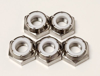 Titanium GR5 Lock Nut Locknut Nylock: 10mm x 1.50mm Pitch (5-pack ...