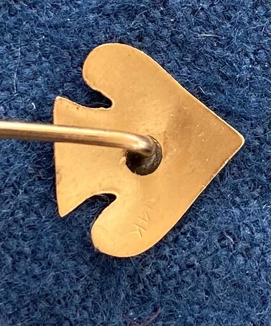 Vintage 14K Gold Spade Stick Pin | eBay