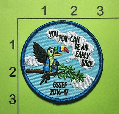 2017 You Tou-can Be an Early Bird Patch Girl Scouts Embroidered New NOS ...