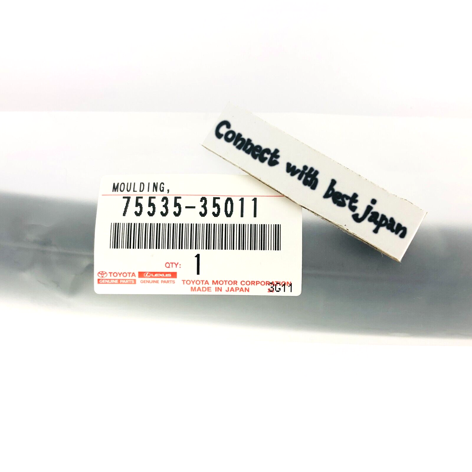 TOYOTA GENUINE 07-14 FJ CRUISER OUTSIDE LOWER WINDSHIELD MOLDING 75535 ...