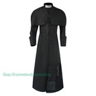 Clergy Men Cassock Priest Costume Bishop Pope Robe Roman Catholic ...