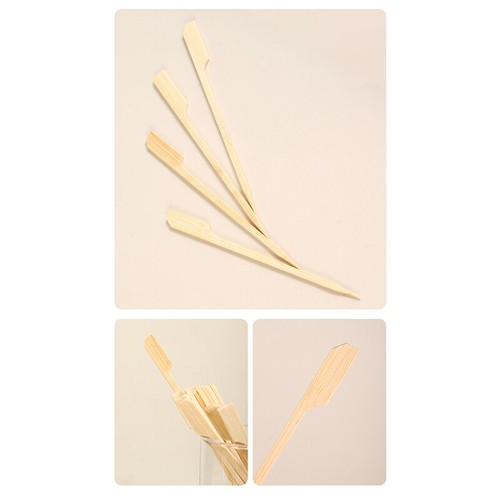 100pcs Bamboo Skewers Wooden Cocktail Toothpicks Bamboo Paddle Picks ...
