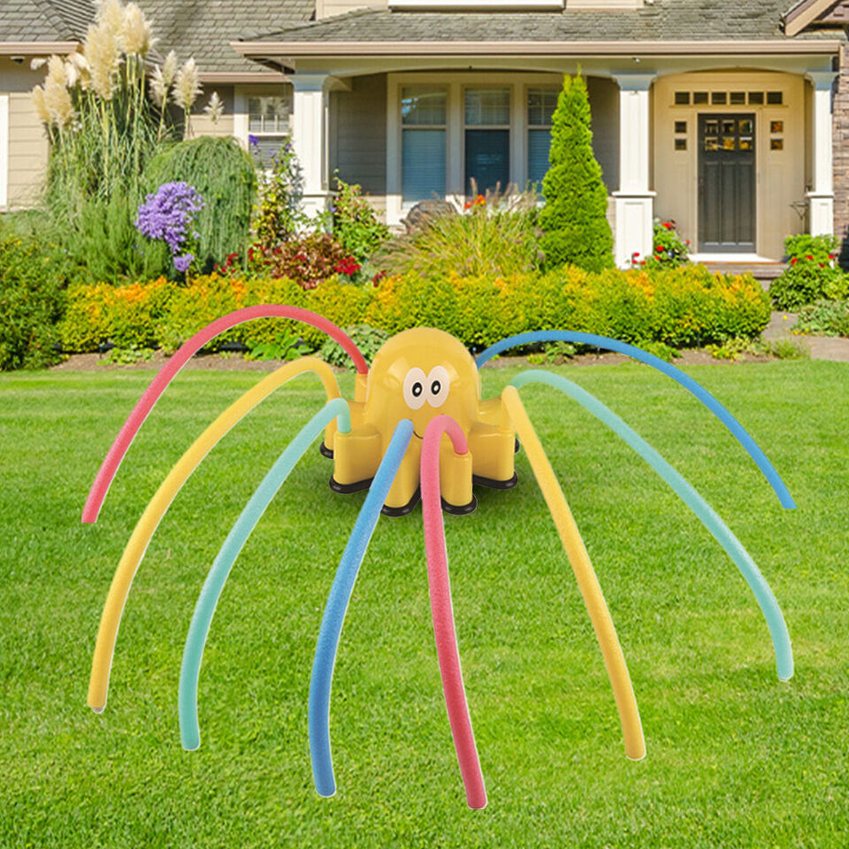 Octopus Water Sprinkler Water Spray Octopus Toy Cute Kids Sprinkler Toy ...