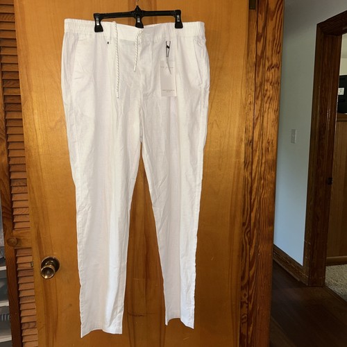 IKE BEHAR New York Pants Mens XL Linen Blend Drawstring Regular Fit ...