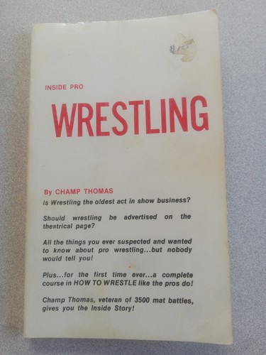 Signed 1976 Inside Pro Wrestling By Champ Thomas Vintage | eBay