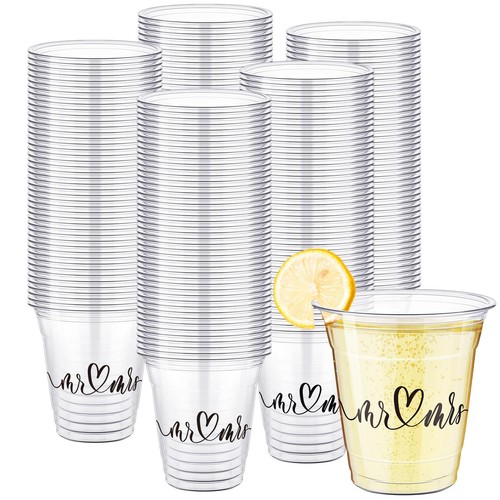 200 Pack Disposable Wedding Plastic Cups Bulk 10oz Wedding Reception ...